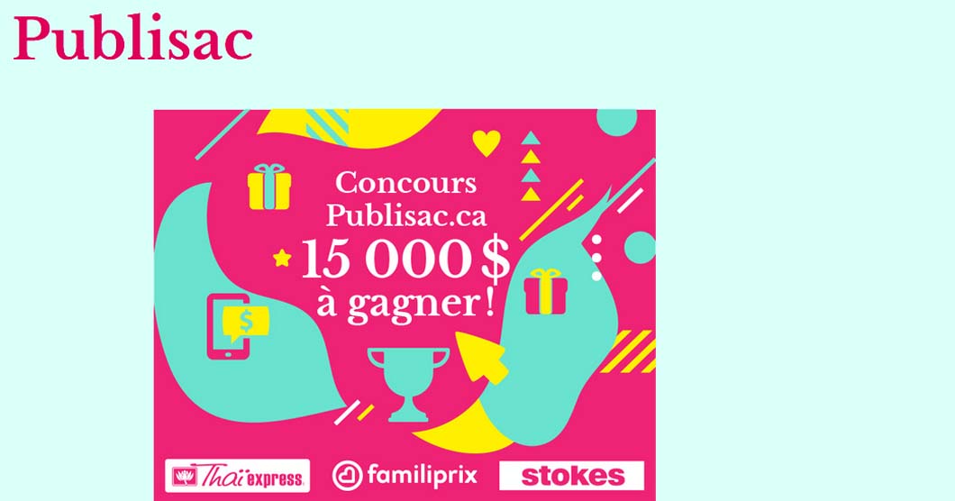 Concours Publisac 15 000 $ à gagner • Concours en ligne 2025 - Site de ...