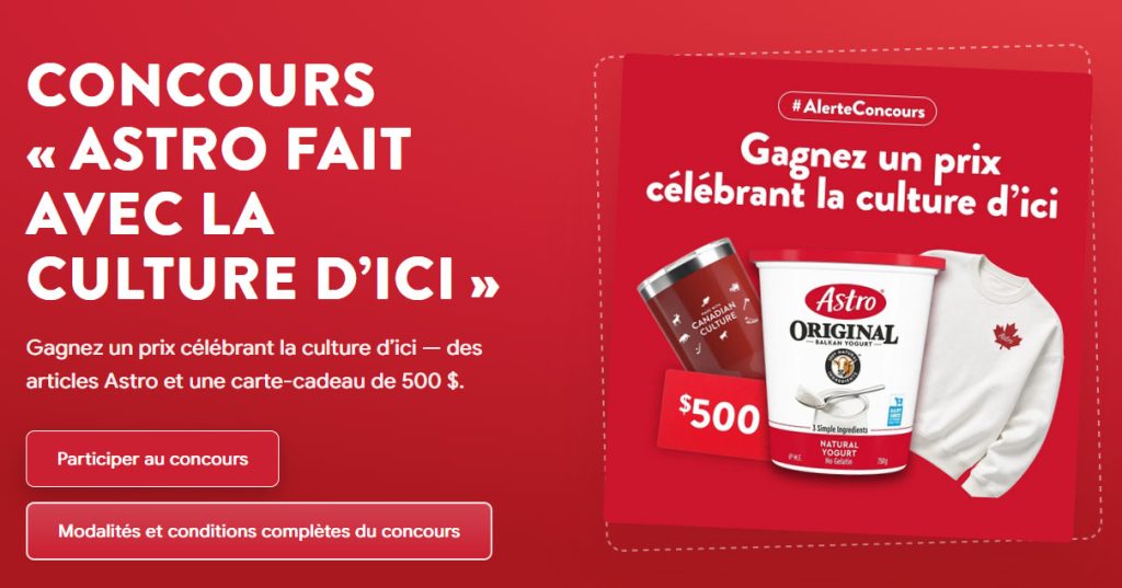 Concours Astro - Fait avec la culture d’ici • Gagnez 500